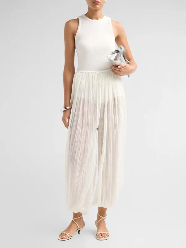 Simkhai Afton Crinkle Jersey Balloon Pants