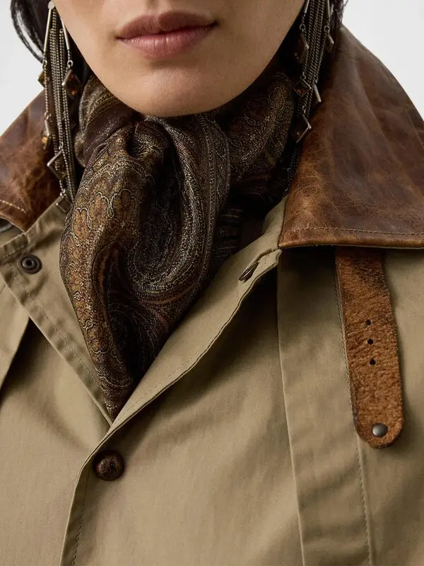 Ralph Lauren Paisley Silk-blend Square Scarf