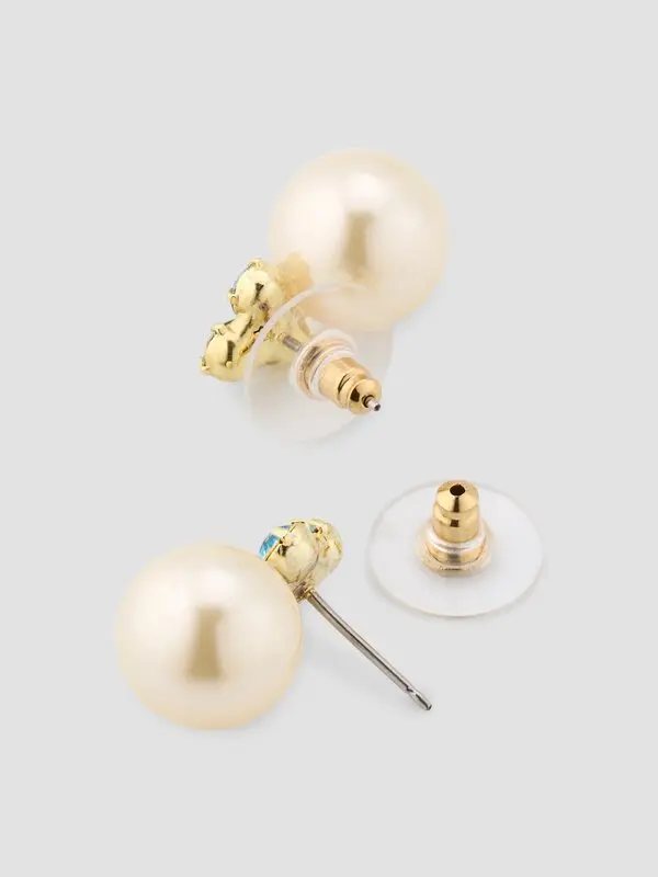 JENNIFER BEHR Belen 18k-gold-plated, Austrian Crystal & Imitation Pearl Stud Earrings