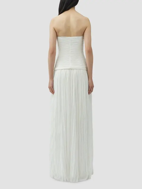 Simkhai Danielle Crinkle Jersey Strapless Gown - Ivory