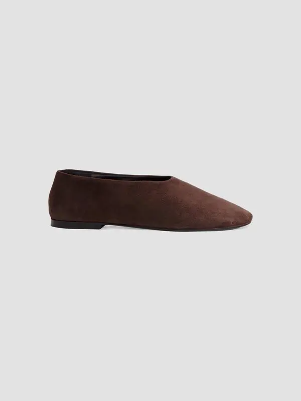 Proenza Schouler Glove Suede Slippers - Chocolate