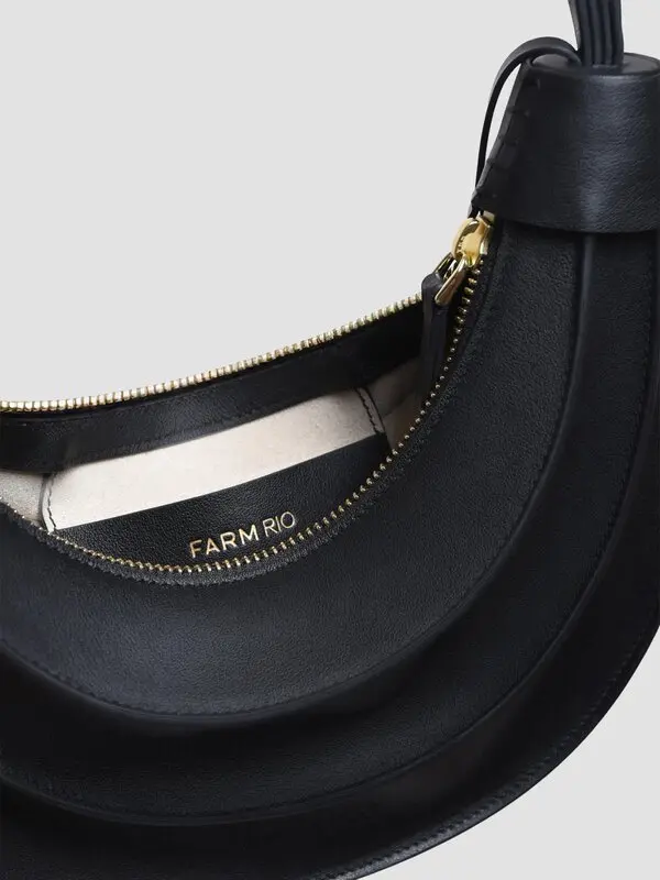 Farm Rio Leather Banana Shoulder Bag