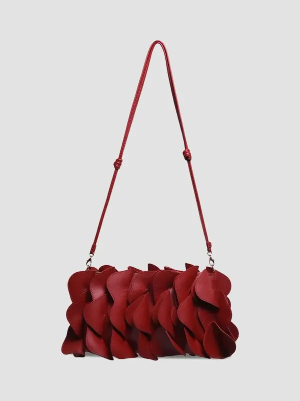 Farm Rio Leather Flower Clutch Bag