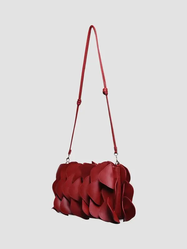 Farm Rio Leather Flower Clutch Bag