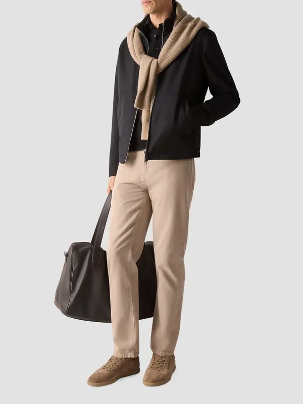 Zegna Microfiber Motorin 100cc Blouson Jacket - Black