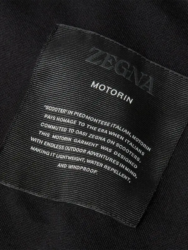 Zegna Microfiber Motorin 100cc Blouson Jacket - Black