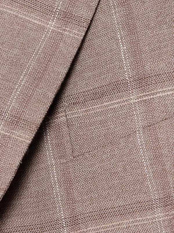 Corneliani Plaid Wool Single-breasted Sport Coat