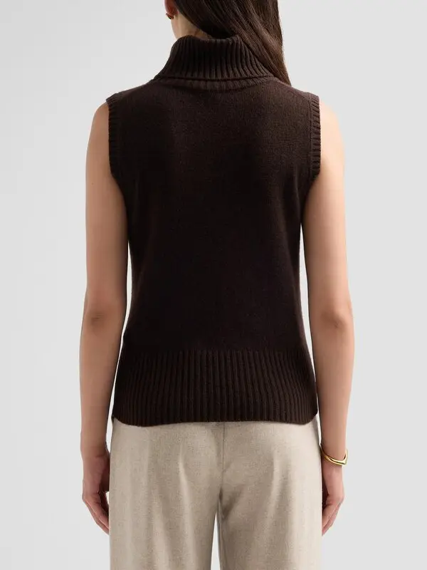 Veronica Beard Mazzy Cashmere Turtleneck Tank