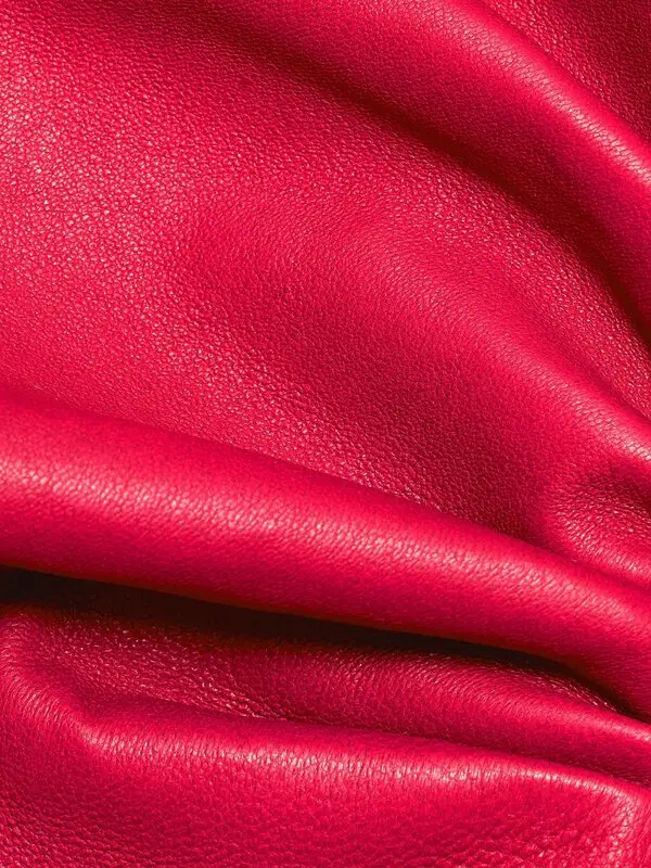 LAQUAN SMITH Leather Off-the-shoulder Gown