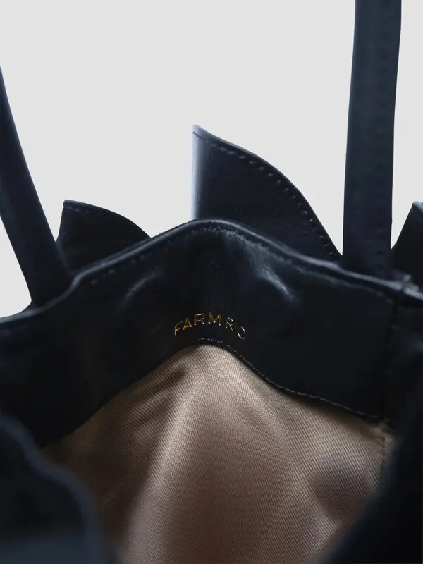 Farm Rio Leather Flower Top Handle Bag