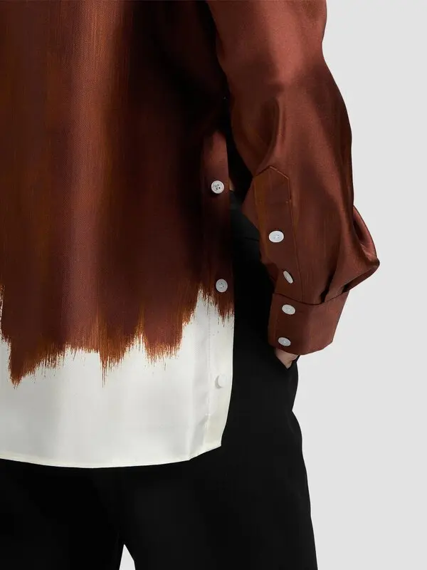 Proenza Schouler Mara Printed Silk Top