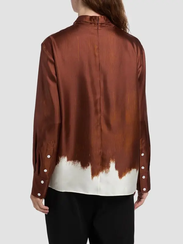 Proenza Schouler Mara Printed Silk Top
