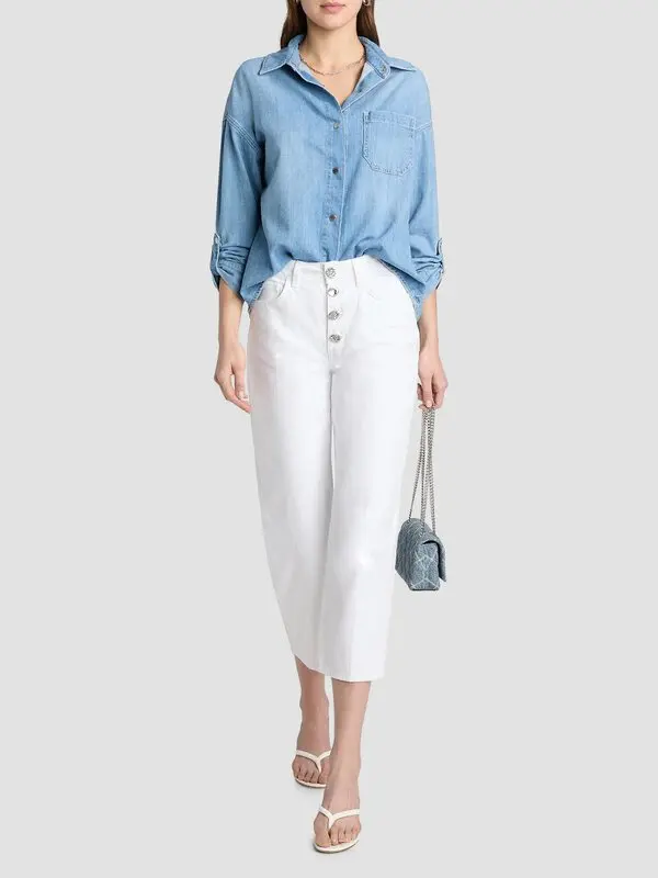L'Agence Jorah Cotton Denim Relaxed-fit Shirt