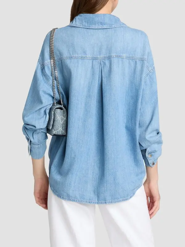 L'Agence Jorah Cotton Denim Relaxed-fit Shirt