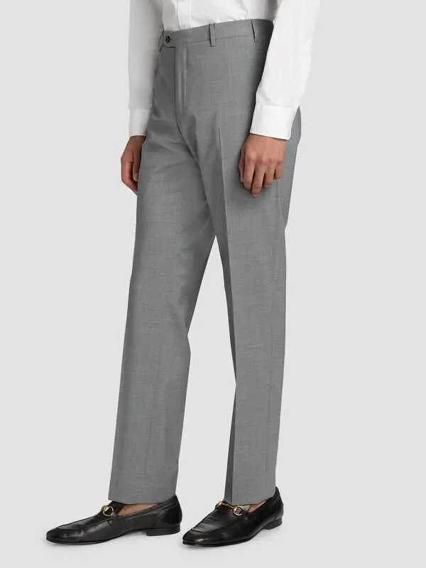 Corneliani Stretch-wool Straight-leg Pants