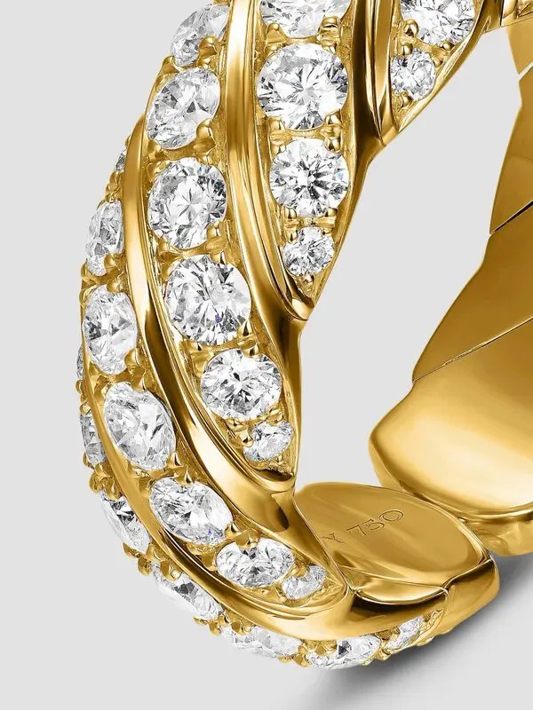 David Yurman Sculpted Cable Flex Band Ring In 18k Yellow Gold