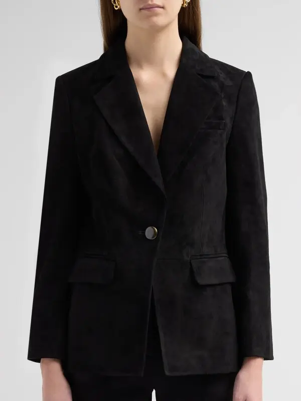 Veronica Beard Healy Suede Dickey Jacket