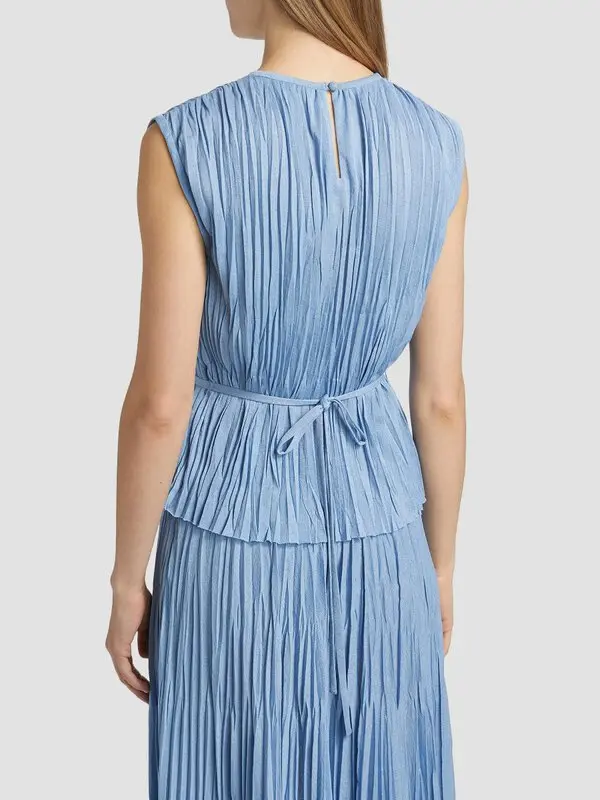 Proenza Schouler White Label Lyra Pleated Jersey Sleeveless Top