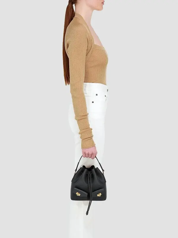 FERRAGAMO Leather Bucket Bag