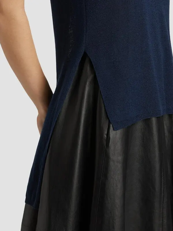 Proenza Schouler White Label Heyde Linen-blend Back Slit Sweater