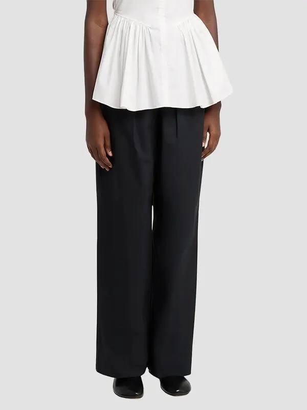 Proenza Schouler White Label Barrett Stretch Cotton Poplin Straight-leg Pants