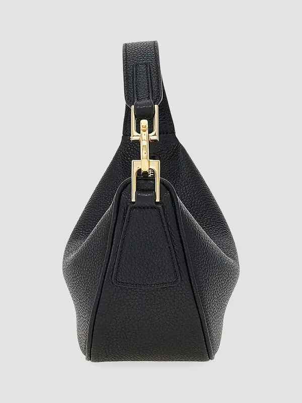 FERRAGAMO Mini Gancini Leather Top Handle Bag - Nero