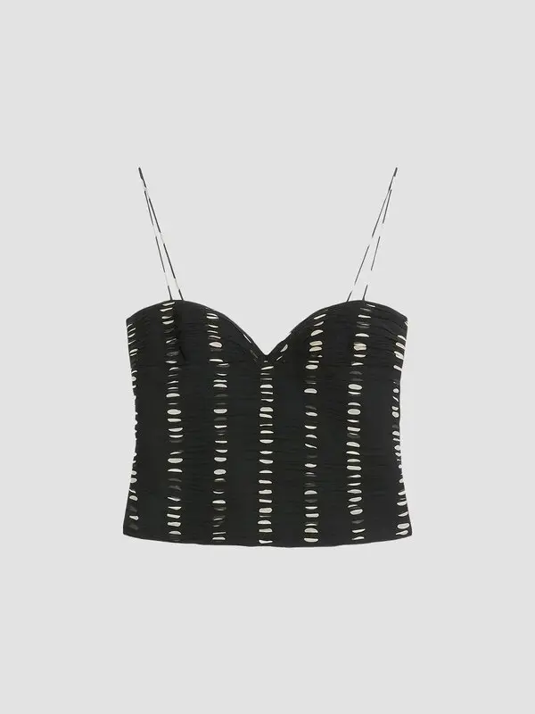 Valentino Garavani Chiffon Top With Plusdepois Print - Black
