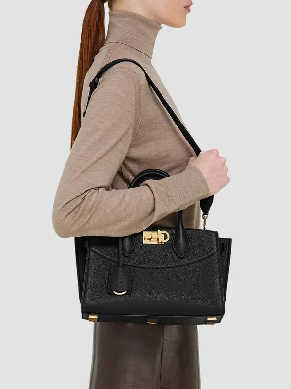 FERRAGAMO Studio Leather Satchel
