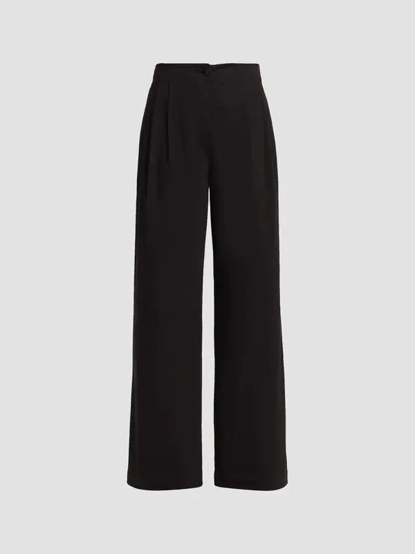 Proenza Schouler White Label Romina Pleated Straight Pants - Black