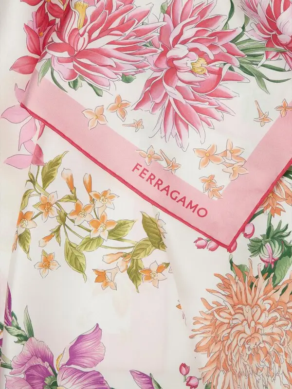 FERRAGAMO Primavera Silk Scarf - Rosa