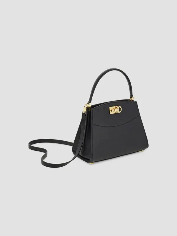 FERRAGAMO Studio Box Leather Top Handle Bag