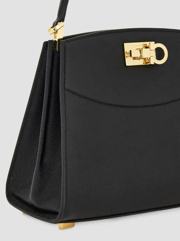 FERRAGAMO Studio Box Leather Top Handle Bag