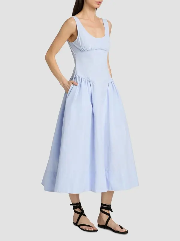 Proenza Schouler White Label Kendall Tech Cotton-blend Midi-dress