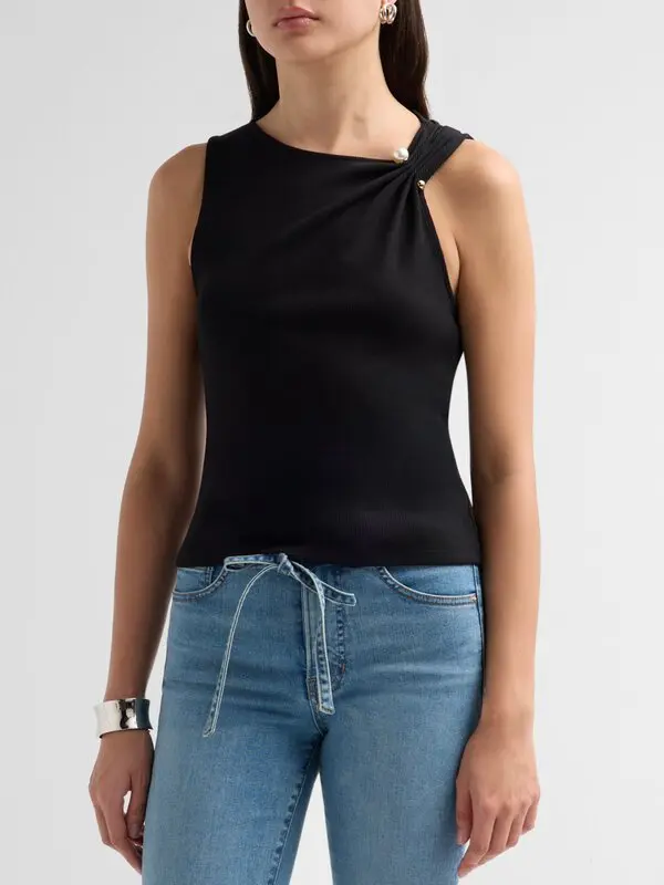 Veronica Beard Deylin Stretch-cotton Asymmetric Top