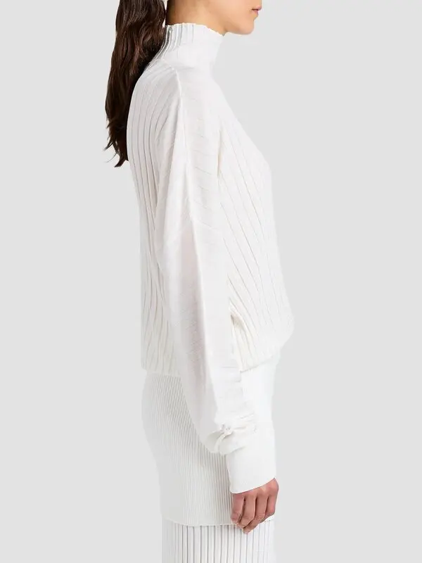 Proenza Schouler Luiza Sunburst Ribbed Sweater