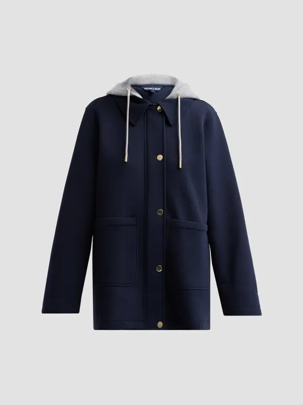 Veronica Beard Finn Hooded Jacket - Navy