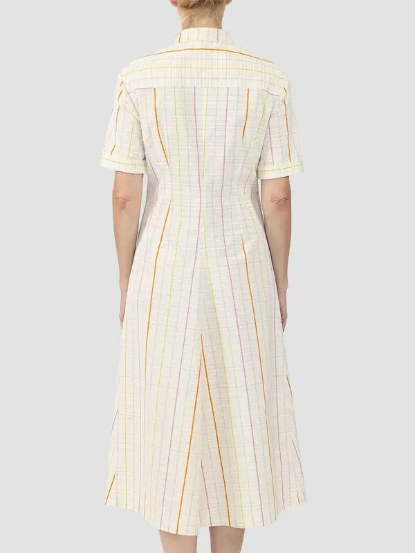 CALLAS MILANO Noor Short Sleeve Shirt-dress - Yellow Multi