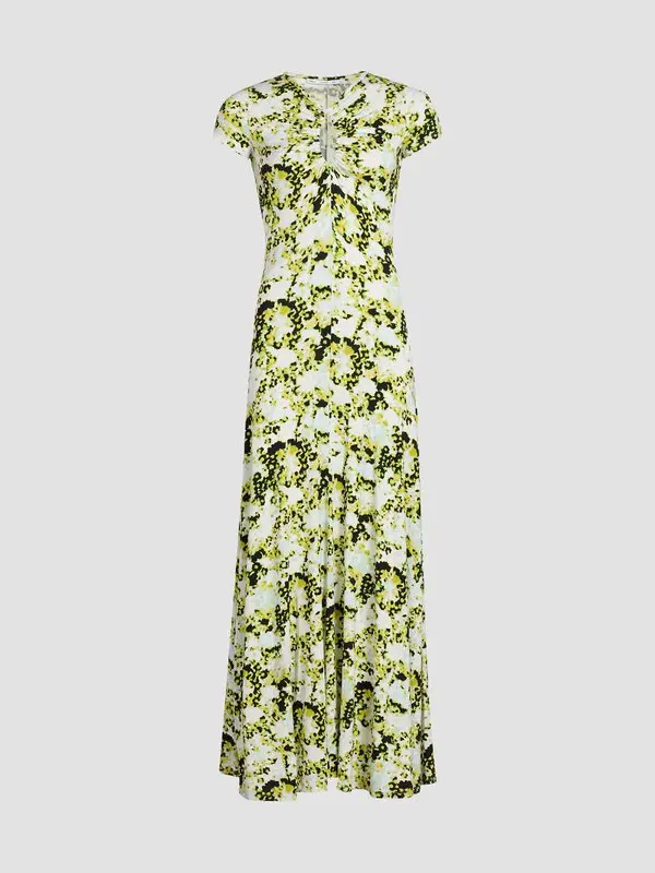Proenza Schouler White Label Noelani Floral Jersey Maxi Dress - Straw Multi