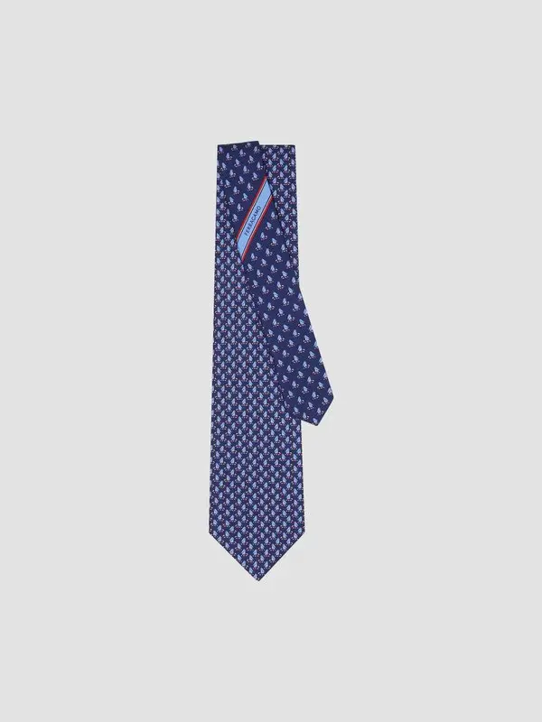 FERRAGAMO Penguin Silk Tie - Blue