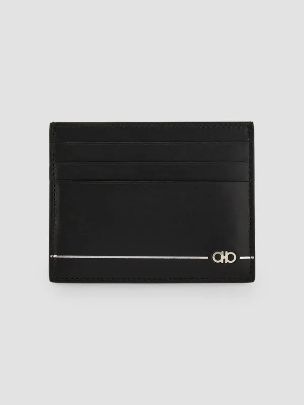 FERRAGAMO Gancini Leather Card Holder
