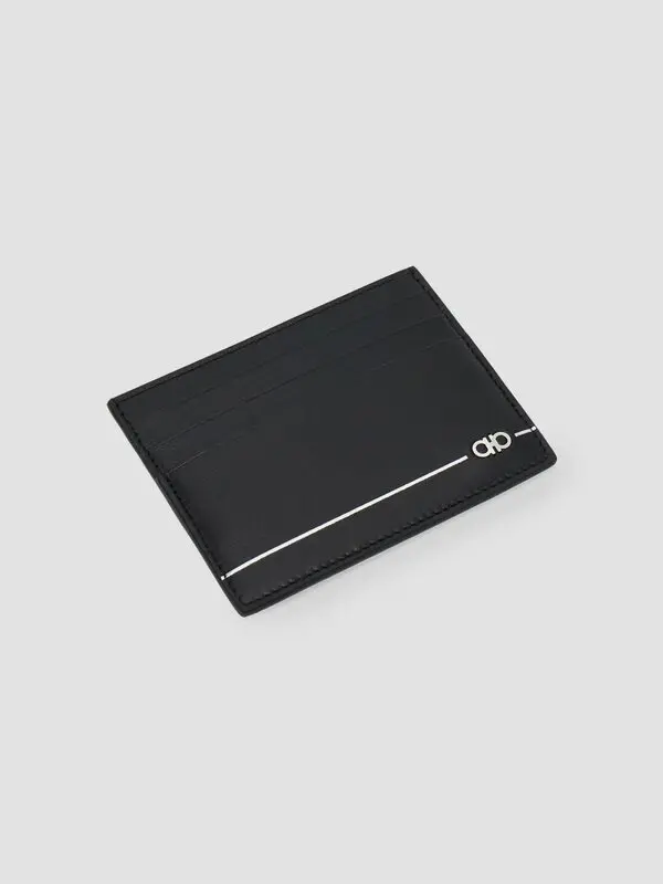 FERRAGAMO Gancini Leather Card Holder