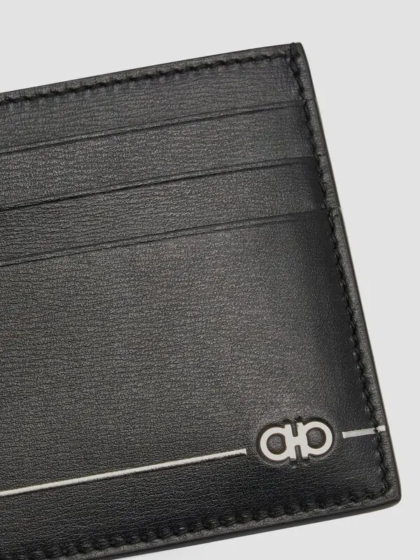 FERRAGAMO Gancini Leather Card Holder