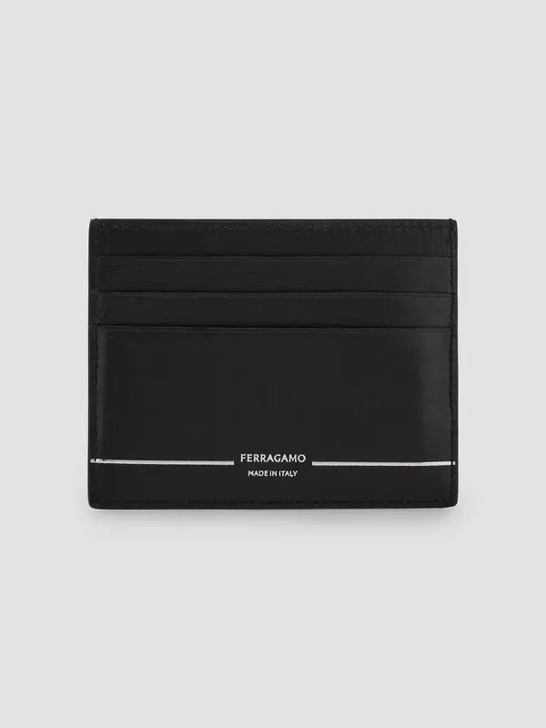 FERRAGAMO Gancini Leather Card Holder