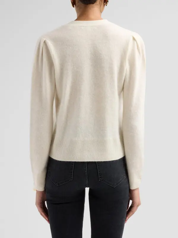 Veronica Beard Solene Brushed Cashmere V-neck Cardigan