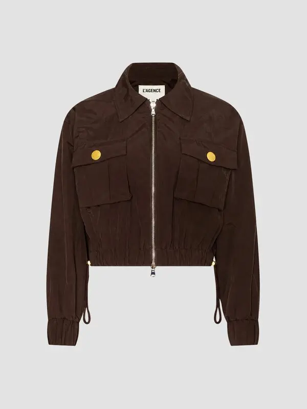 L'Agence Kade Cargo Pocket Windbreaker Jacket