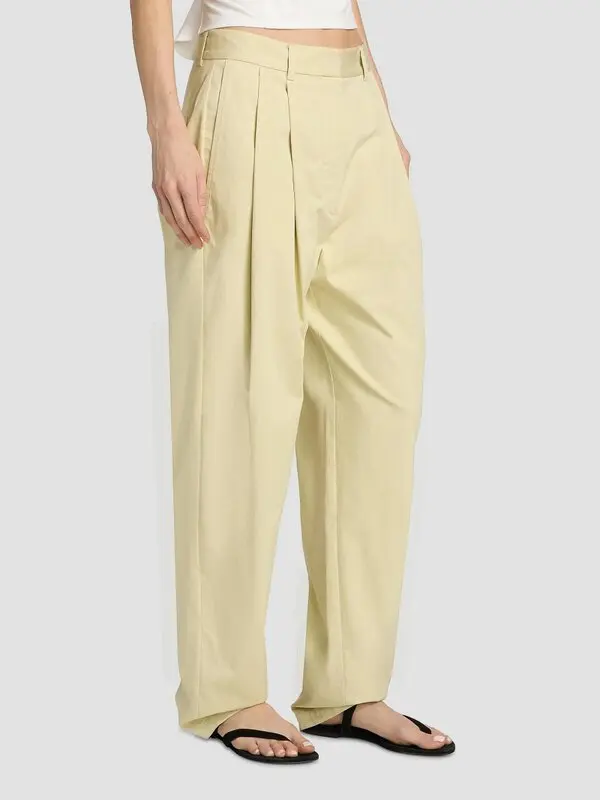Proenza Schouler White Label Taya Pleated Cotton-blend Pants