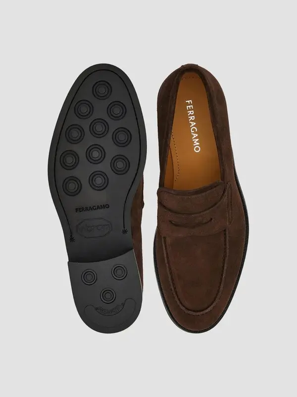 FERRAGAMO Stefanovit Suede Penny Loafers