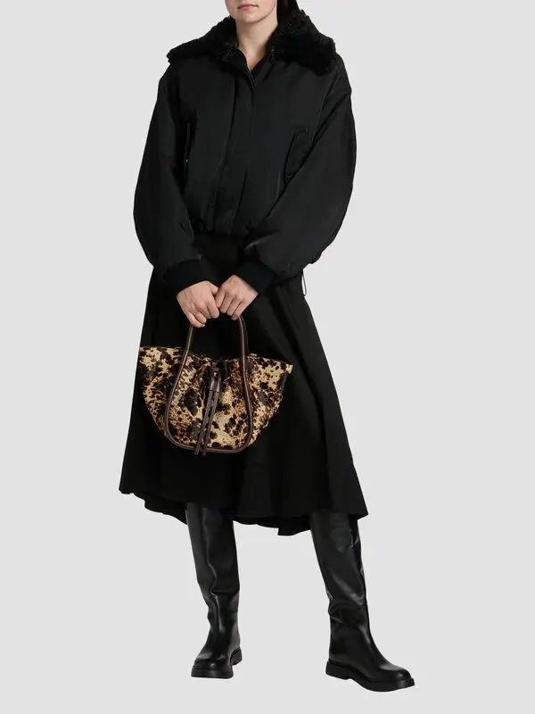 Proenza Schouler Vadra Faux-shearling Collar Twill Jacket