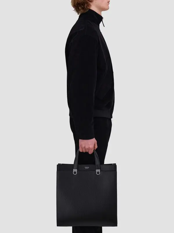 FERRAGAMO Trading Hammered Leather Tote