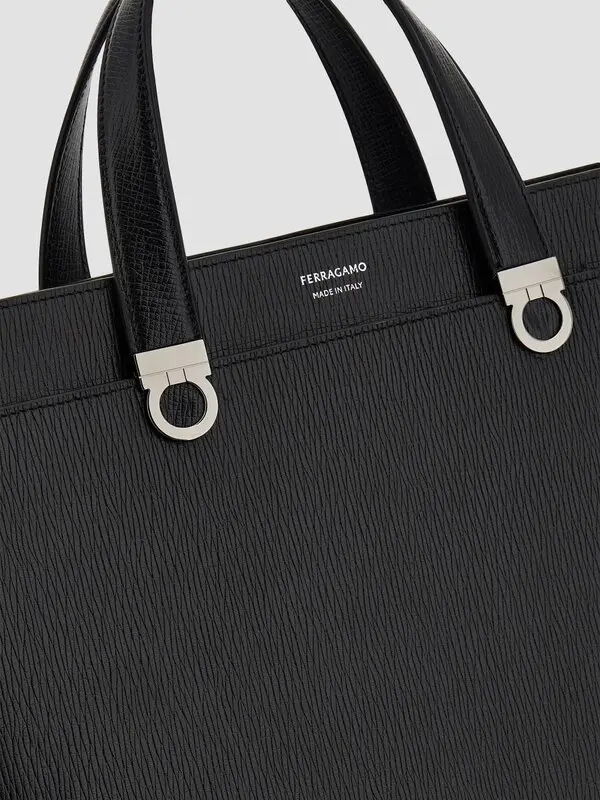 FERRAGAMO Trading Hammered Leather Tote